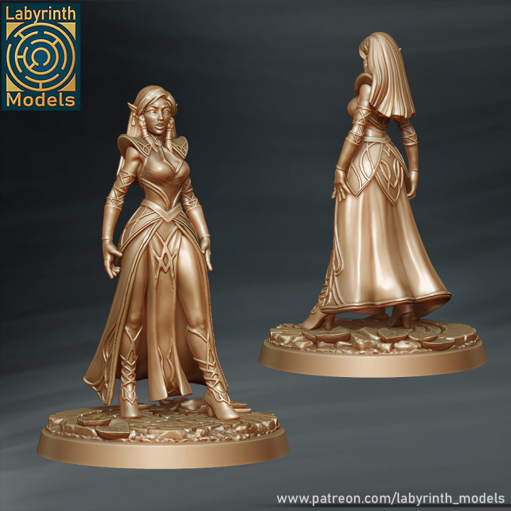 3D Printable Radiant Elf Citizens - 32mm scale by Labyrinth Models