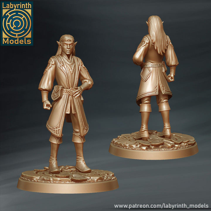 3D Printable Radiant Elf Citizens - 32mm scale by Labyrinth Models