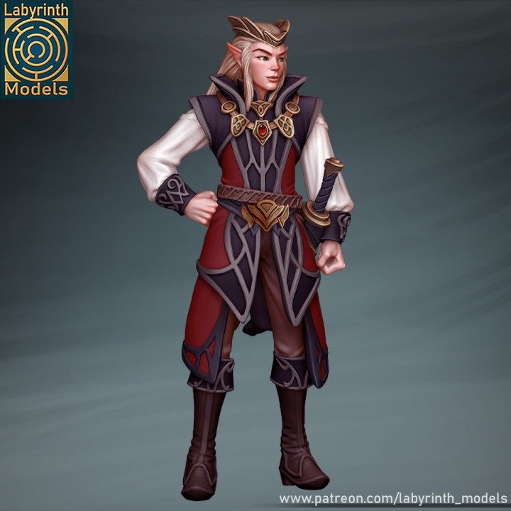 3D Printable Radiant Elf Citizens - 32mm scale by Labyrinth Models