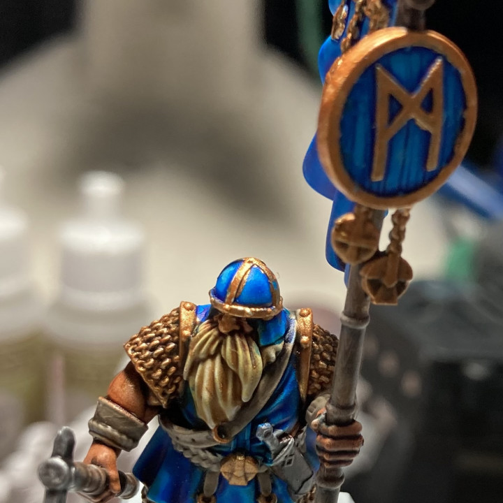 3D Print of Dwarfs Warriors Unit - Highlands Miniatures by hightider