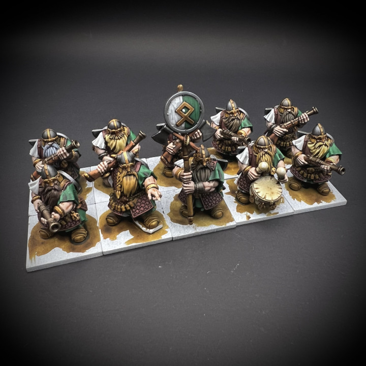 3D Print of Dwarfs Marksmen Unit - Highlands Miniatures by pakmaras