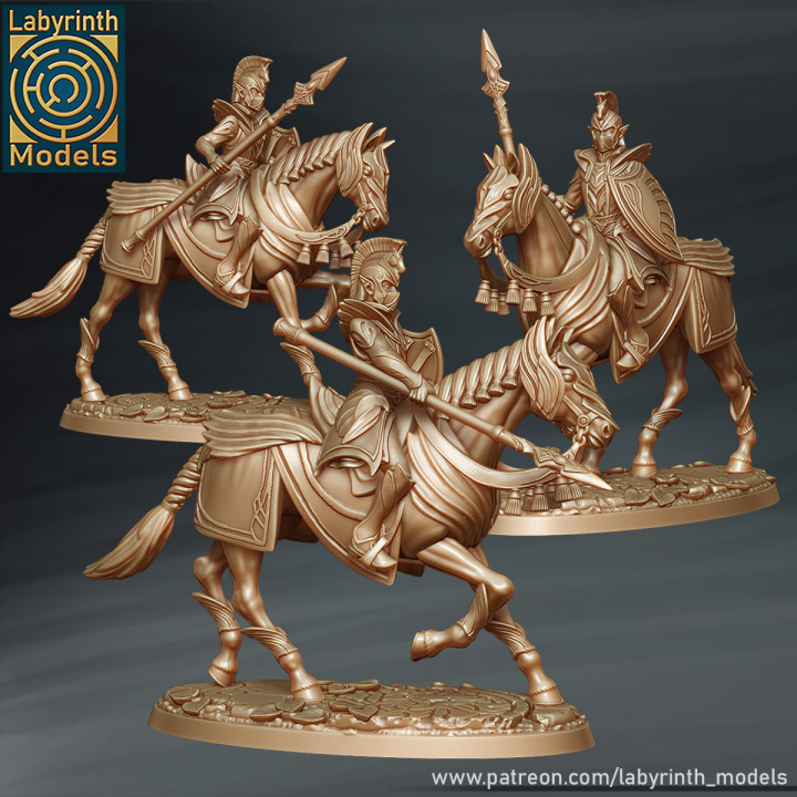 3D Printable Radiant Elf Cavalry - 32mm scale by Labyrinth Models