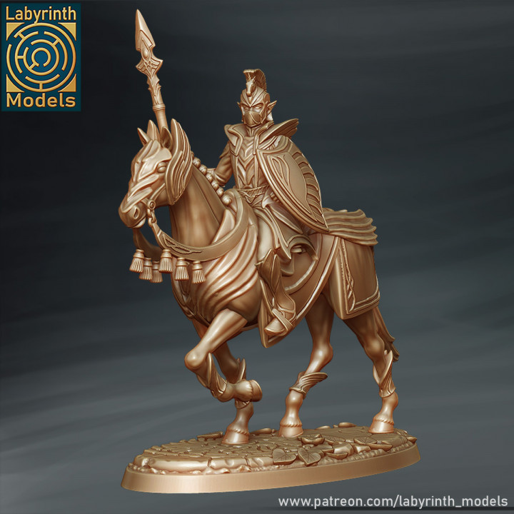 3D Printable Radiant Elf Cavalry - 32mm scale by Labyrinth Models