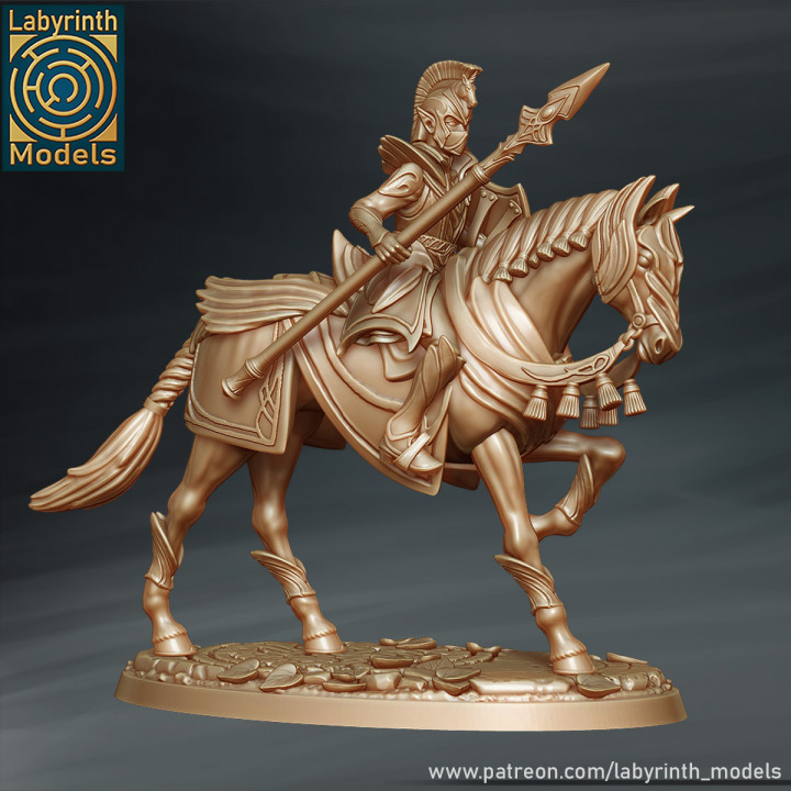 3D Printable Radiant Elf Cavalry - 32mm scale by Labyrinth Models