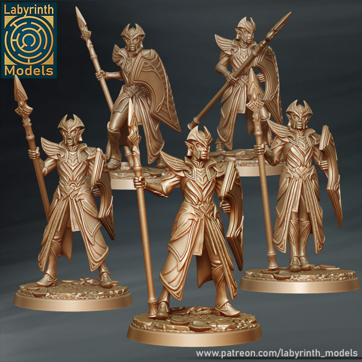 3D Printable Radiant Elf Legionaries - 32mm scale by Labyrinth Models