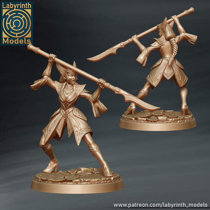 3D Printable Radiant Elf Queen's Guard - 32mm scale by Labyrinth Models
