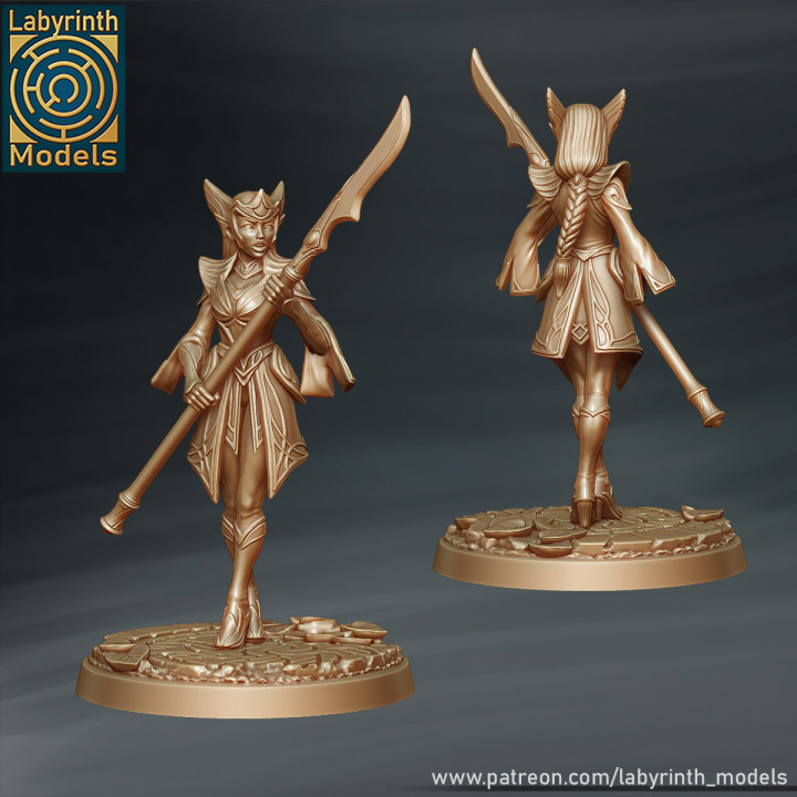 3D Printable Radiant Elf Queen's Guard - 32mm scale by Labyrinth Models
