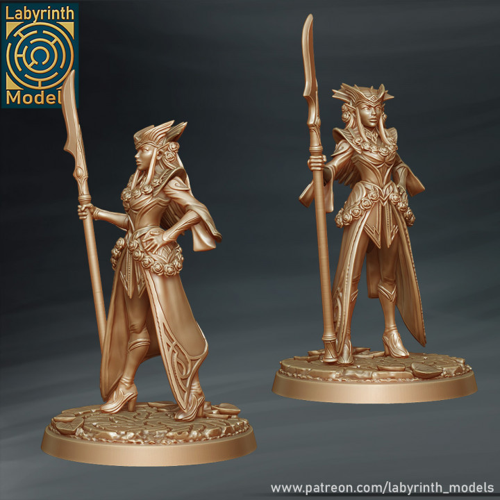 3D Printable Radiant Elf Princess - 32mm scale by Labyrinth Models