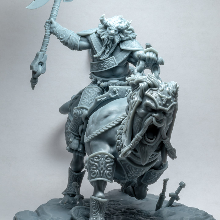 3D Print of Mounted Minotaur by War King Miniatures