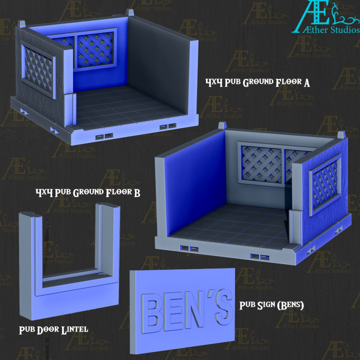 3D Printable AEURBN07 – Ben’s Pub by Aether Studios