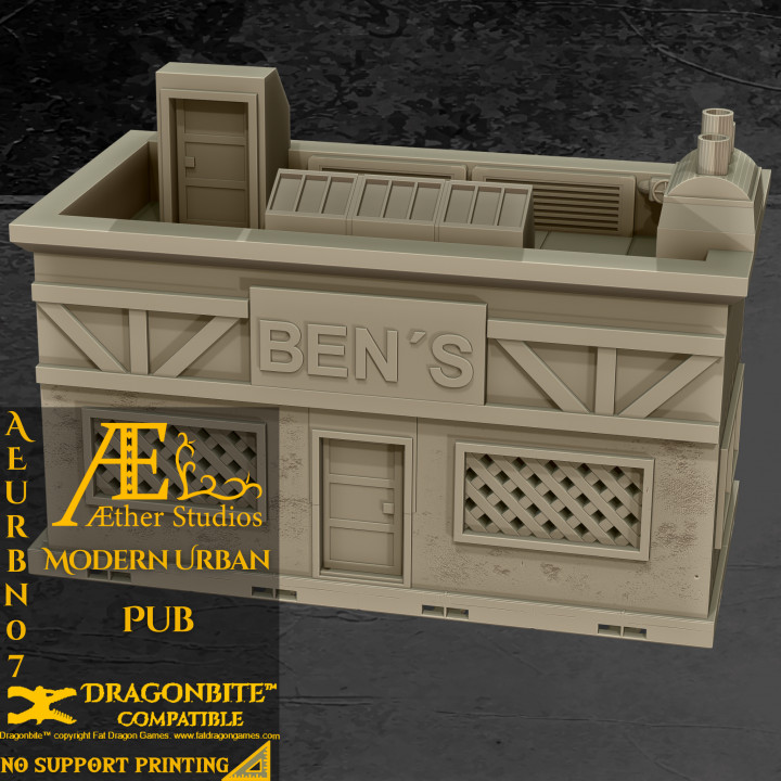 3D Printable AEURBN07 – Ben’s Pub by Aether Studios