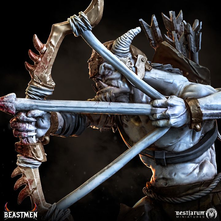 3D Printable Beastmen Part 1: Collection | Beastmen by Bestiarum Miniatures