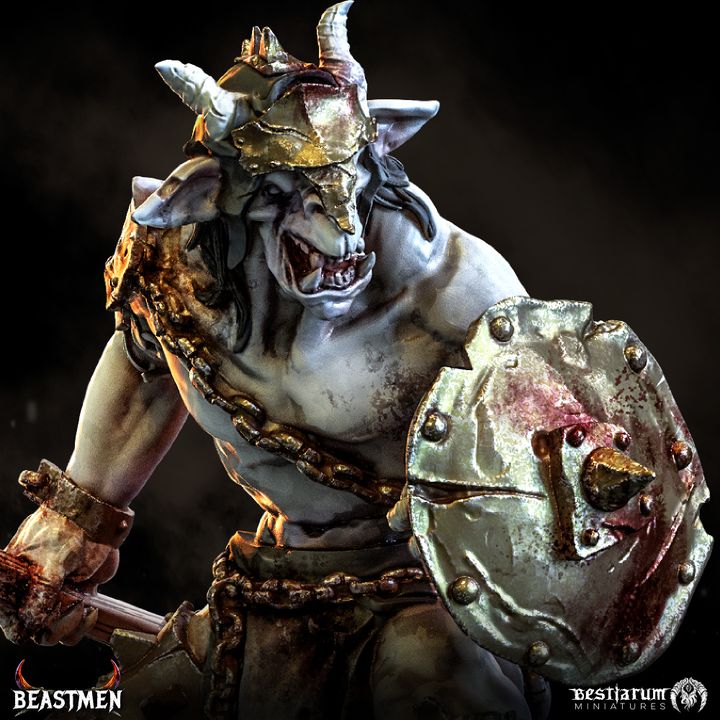 3D Printable Beastmen Part 1: Collection | Beastmen by Bestiarum Miniatures