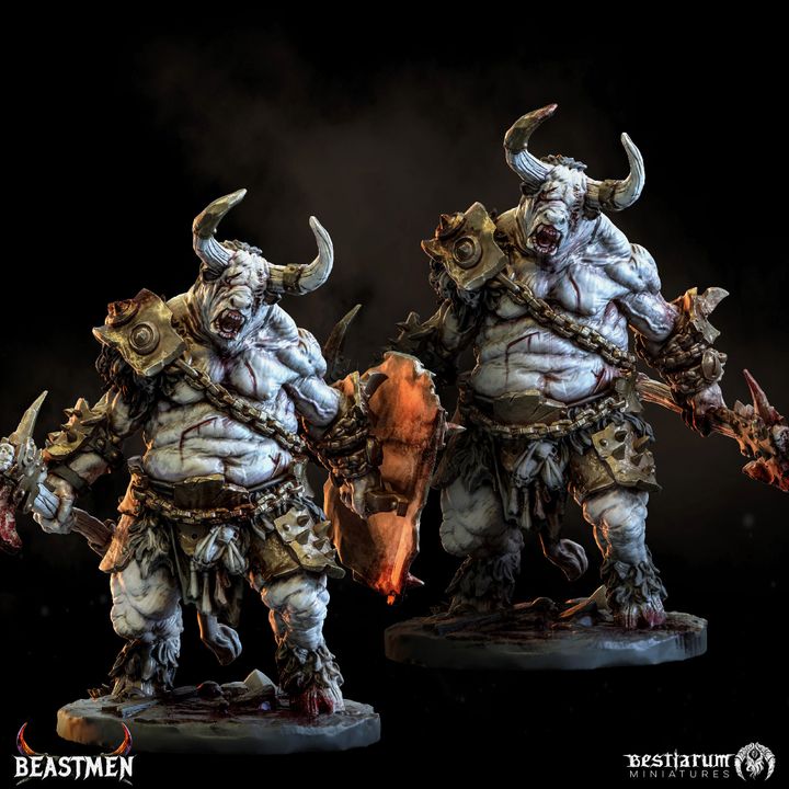 3D Printable Beastmen Part 1: Collection | Beastmen by Bestiarum Miniatures