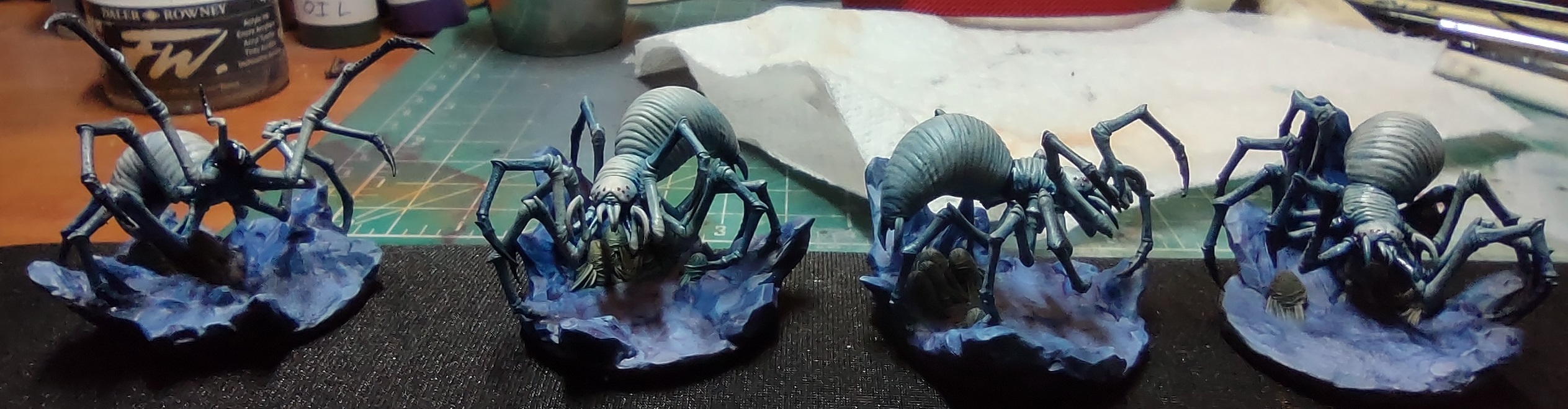 3D Printable Cave Spiders x3 | The Remade | Beasts by Bestiarum Miniatures