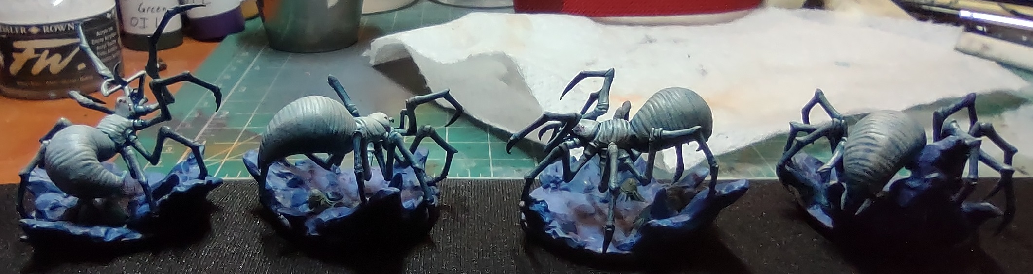 3D Printable Cave Spiders x3 | The Remade | Beasts by Bestiarum Miniatures
