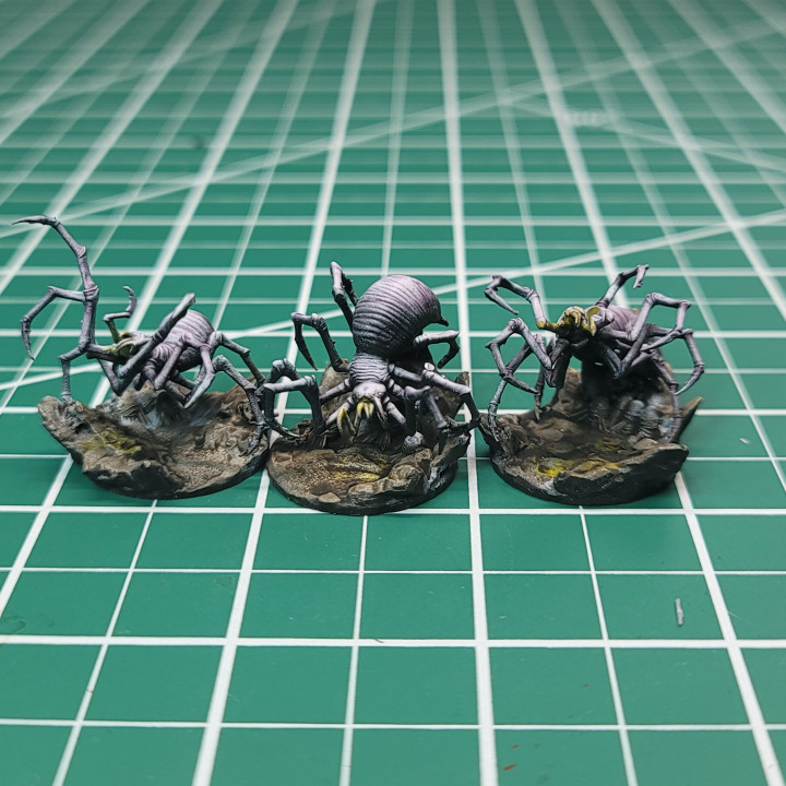 3D Print of Cave Spiders x 3 by FoulPilgrim