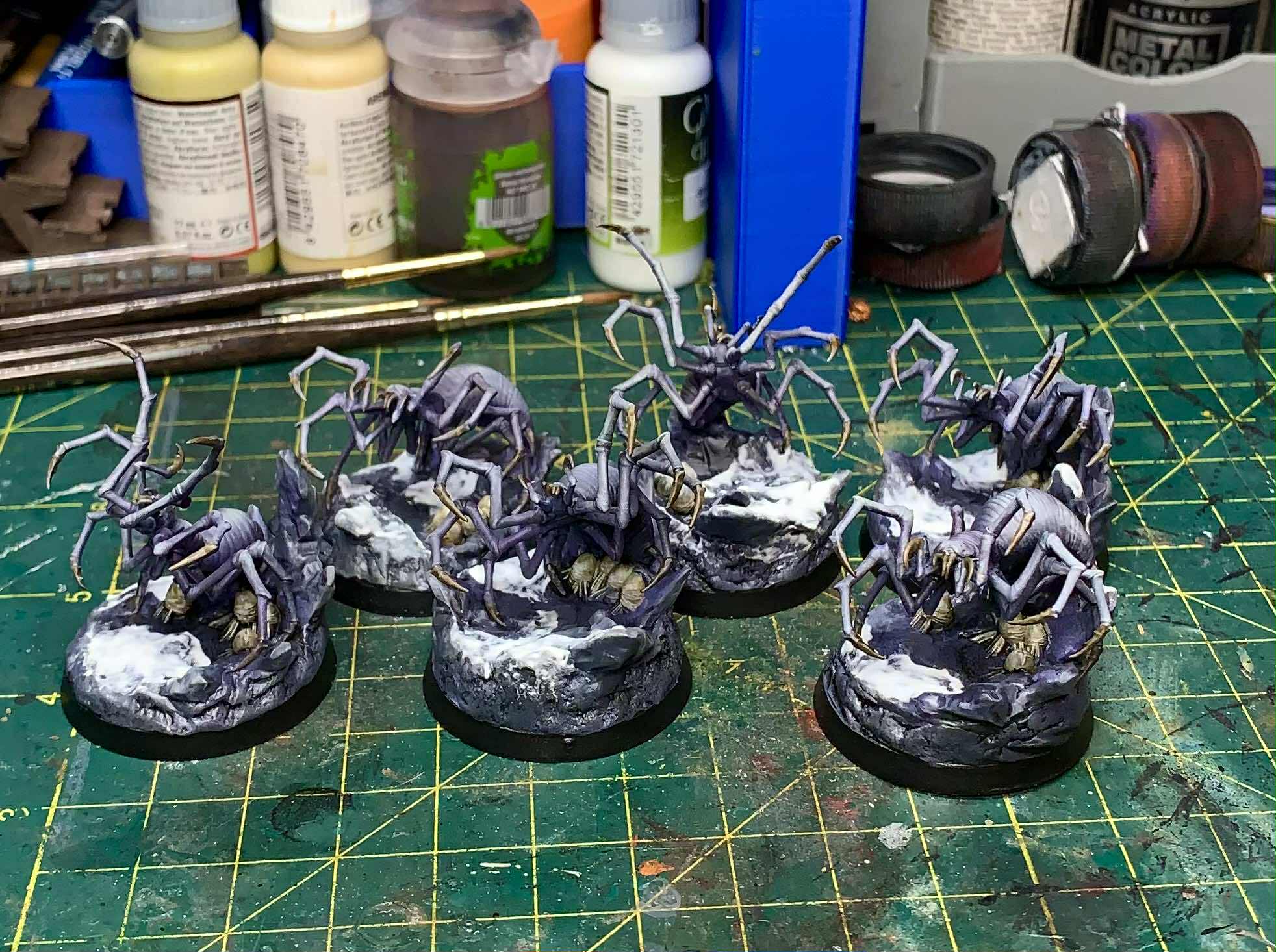 3D Printable Cave Spiders x3 | The Remade | Beasts by Bestiarum Miniatures