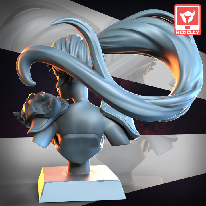3D Printable Zary Bust A by Red Clay Collectibles