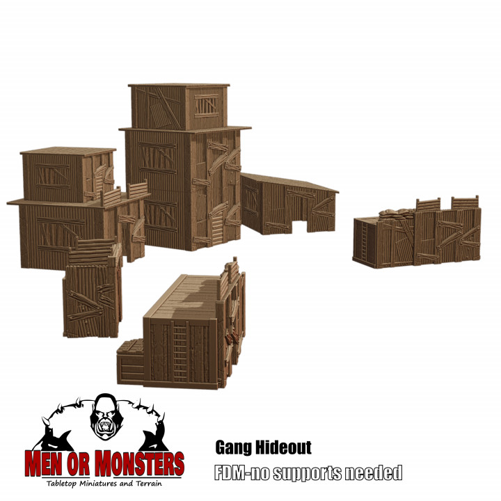 3D Printable Hideout- Gang hideout by Dale Seaton