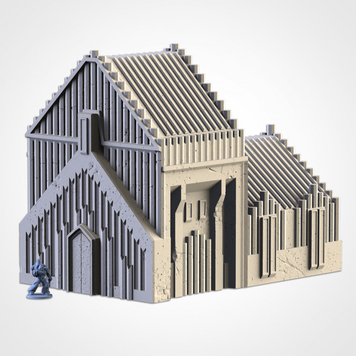 3D Printable CULT BUILDINGS by Txarli Factory