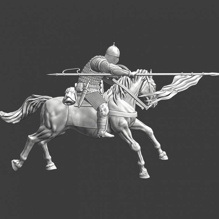 3D Printable Mounted Knight from Novgorod charging by Northern Crusades ...