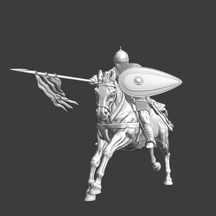 3D Printable Mounted Knight from Novgorod charging by Northern Crusades ...