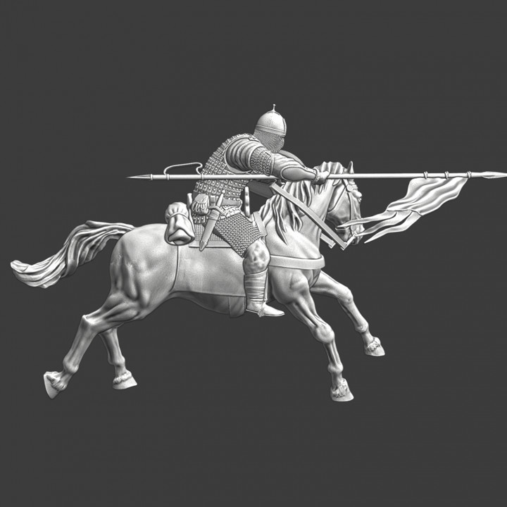 3D Printable Mounted Knight from Novgorod charging by Northern Crusades ...