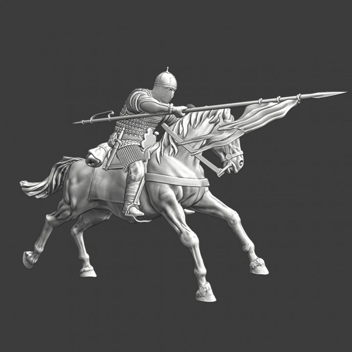 3D Printable Mounted Knight from Novgorod charging by Northern Crusades ...