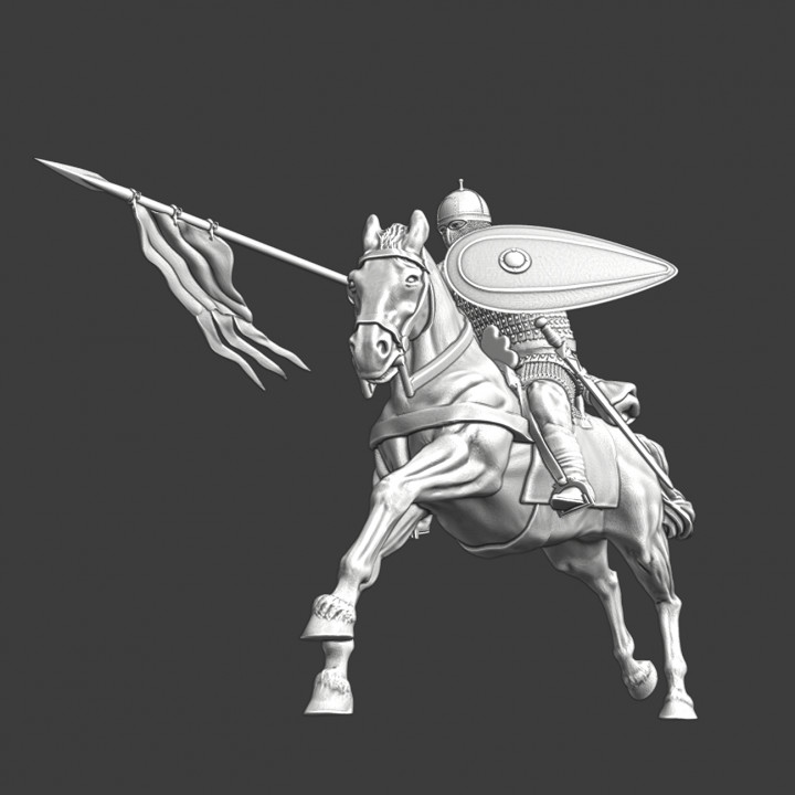 3D Printable Mounted Knight from Novgorod charging by Northern Crusades ...