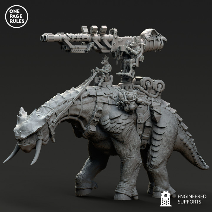 3D Printable Long Neck Beast - Jackals by One Page Rules