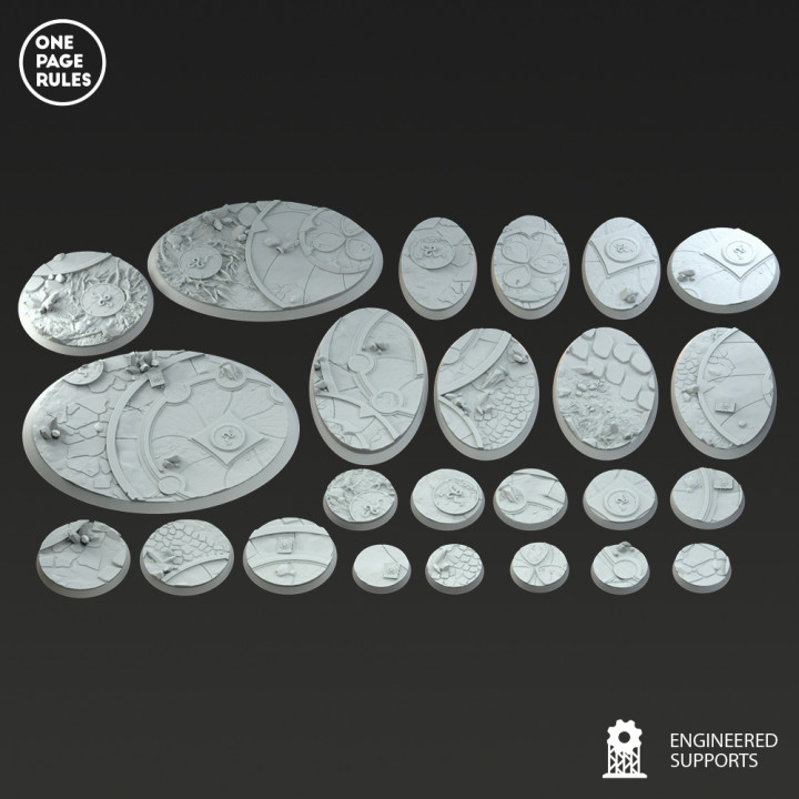 3D Printable Change Daemons Bases (Round & Square) by One Page Rules