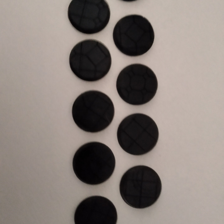 3D Printable Marble 25mm bases by RavenCrowe Minis
