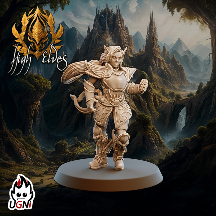 3D Printable Elf Lineman #05 - High Elves - Fantasy Football by UGNI ...