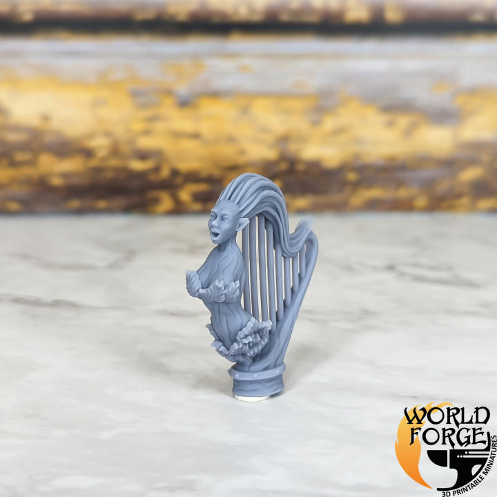 3D Printable Singing Harp by World Forge Miniatures