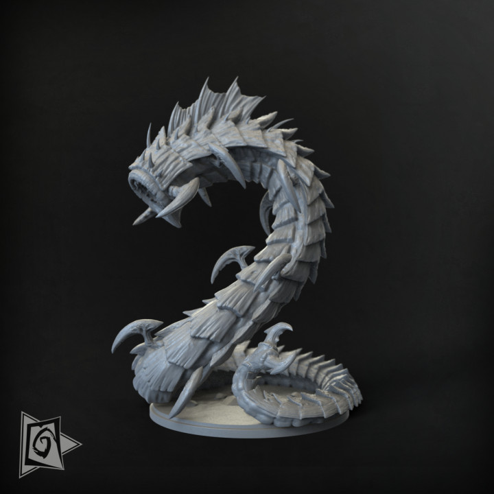 3D Printable Burrowing Worm by Dungeons of the Multiverse