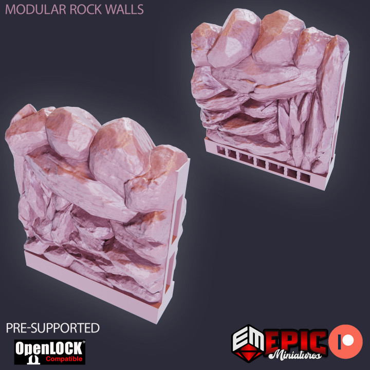 3D Printable Modular Rock Walls / Stone Wall / Stonescape / Protection ...