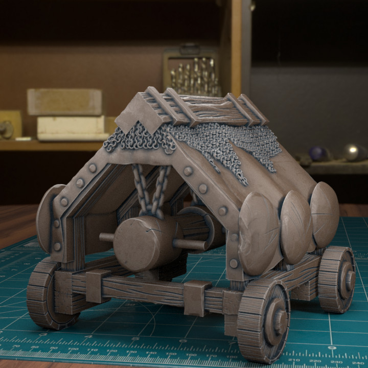 3D Printable Siege Weapon - Ram [Pre-Supported] by TytanTroll Miniatures