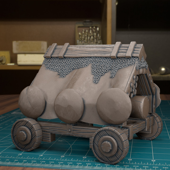 3D Printable Siege Weapon - Ram [Pre-Supported] by TytanTroll Miniatures