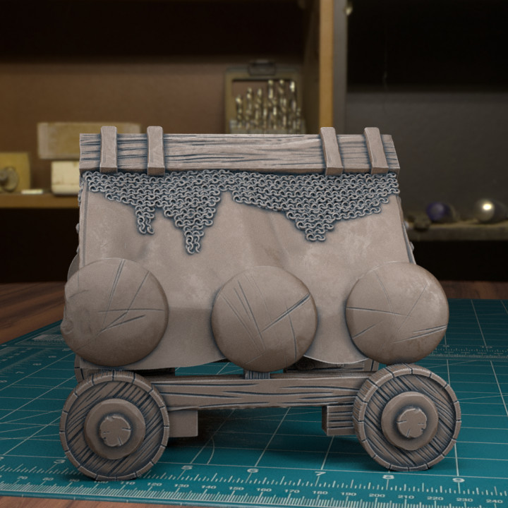 3D Printable Siege Weapon - Ram [Pre-Supported] by TytanTroll Miniatures