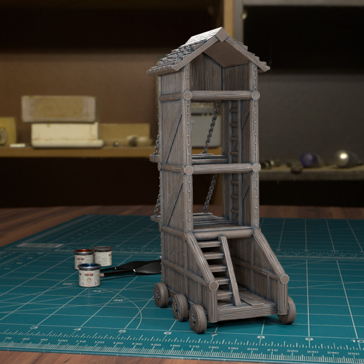 3D Printable Siege Weapon - Siege Tower [Pre-Supported] by TytanTroll ...