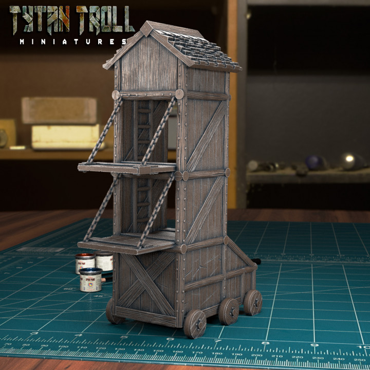 3D Printable Siege Weapon - Siege Tower [Pre-Supported] by TytanTroll ...