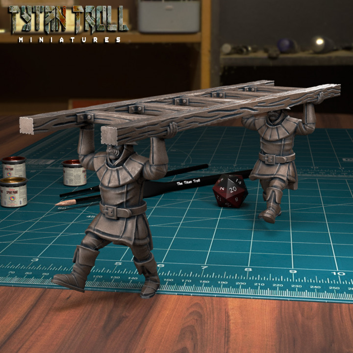 3D Printable Siege Weapon Bundle [Pre-Supported] by TytanTroll Miniatures