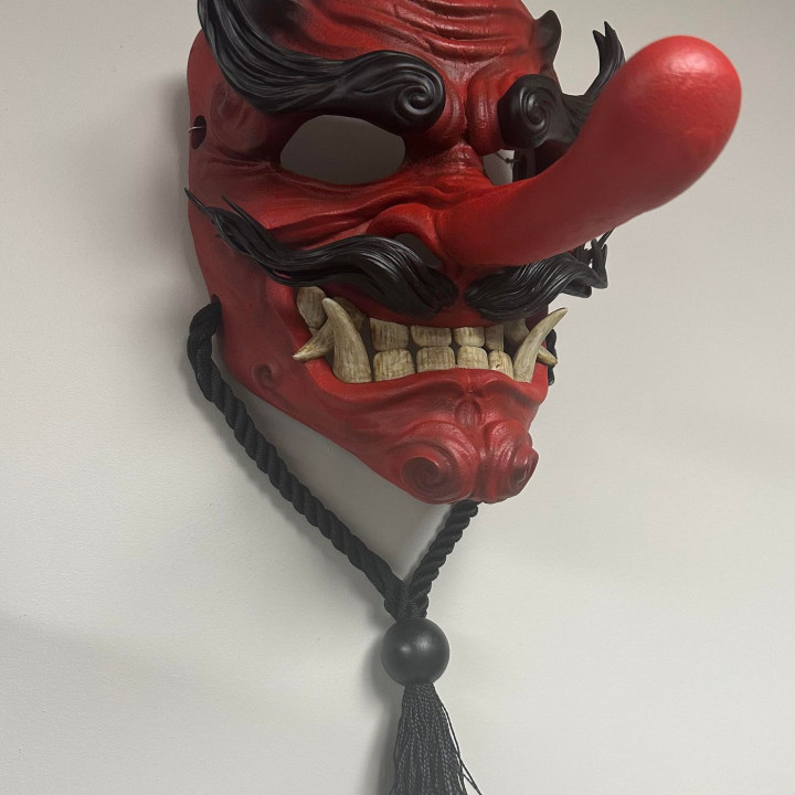 3D Print of Tengu Mask by Jmac9