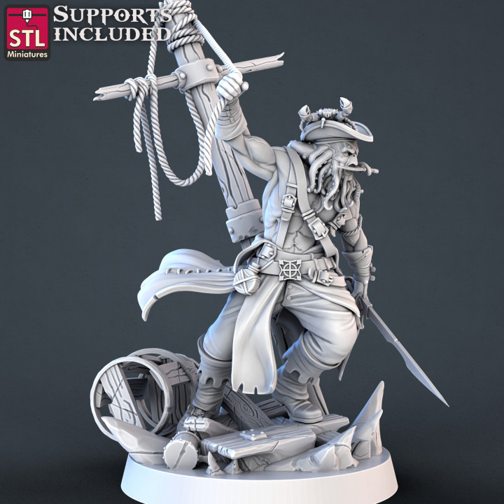 3D Printable Pirate Set Captain by STL Miniatures