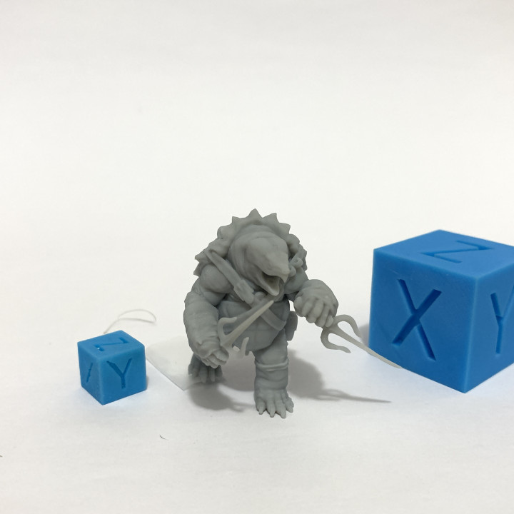 3D Print of Dual Sai Tortle - Tabletop Miniatures (Pre-Supported) by ...