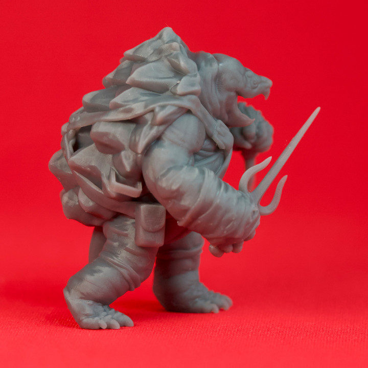 3D Printable Dual Sai Tortle - Tabletop Miniatures (Pre-Supported) by ...
