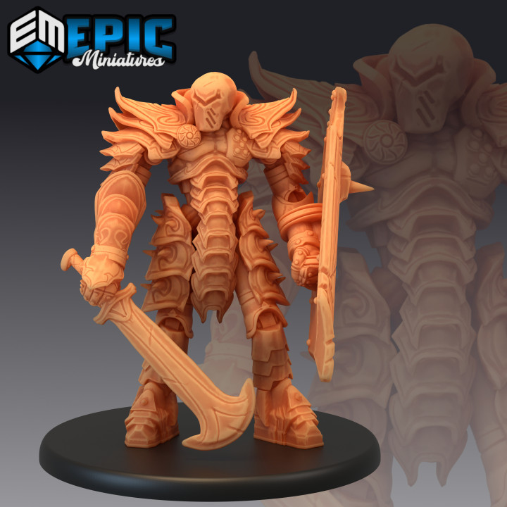 3D Printable Iron Golem Sword & Shield / Ancient Gate Guard / Forged ...