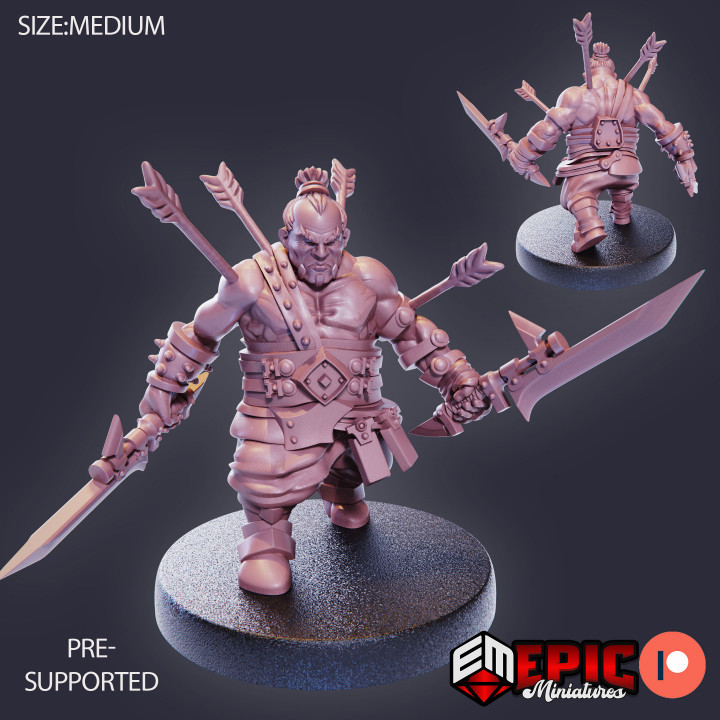 3D Printable Bulky Dwarf Last Stand / Dwarven Warrior / Male Mountain ...