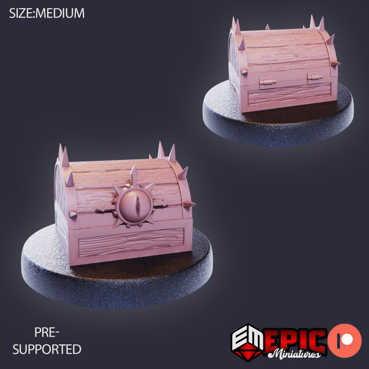 3D Printable Chest Mimic Set / Treasure Monster / Shapechanger ...